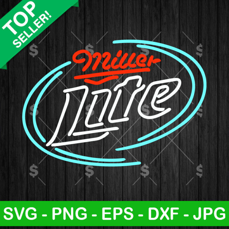 Miller Lite Beer Neon Logo SVG, Miller Lite Beer SVG, Miller Lite Beer ...