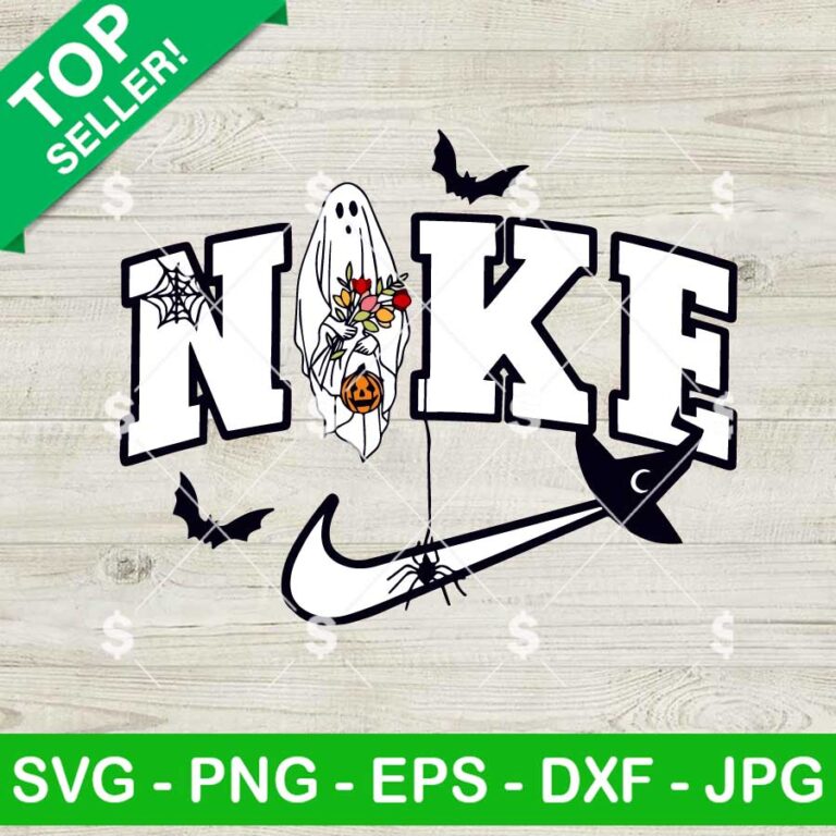 Boo Halloween Nike Logo SVG, Nike Ghost SVG, Horror Nike Logo Halloween ...