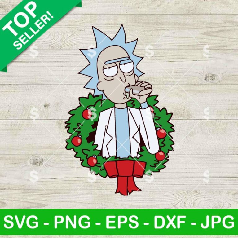 Rick and Morty Christmas SVG, Rick Christmas Wreath SVG, Christmas ...