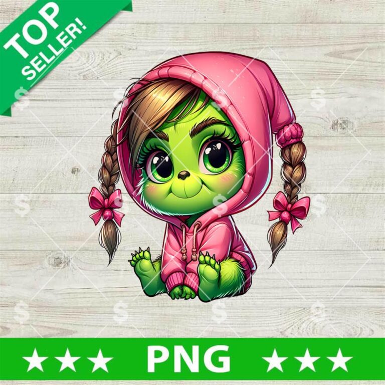 Baby Grinch Girl PNG, Pink Baby Grinch Boujee PNG, Girl Grinch ...
