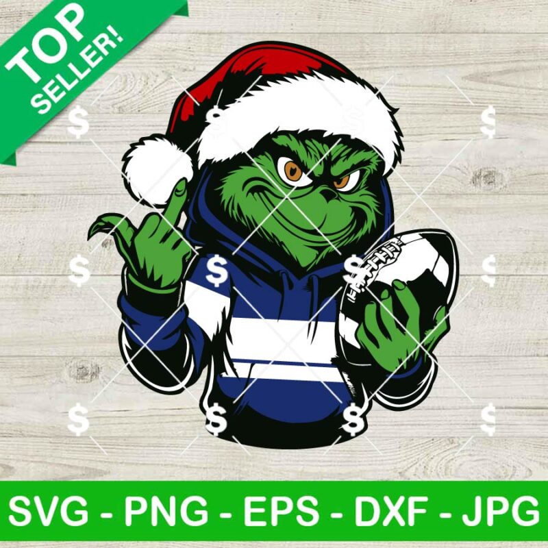 Grinch Football Middle Finger SVG, Grinch Middle Finger SVG, Christmas ...