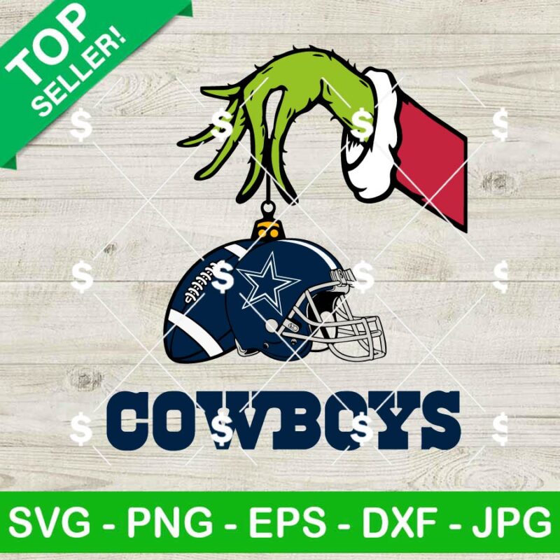 Grinch Hand Dallas Cowboys Football SVG, Grinch Football NFL SVG ...
