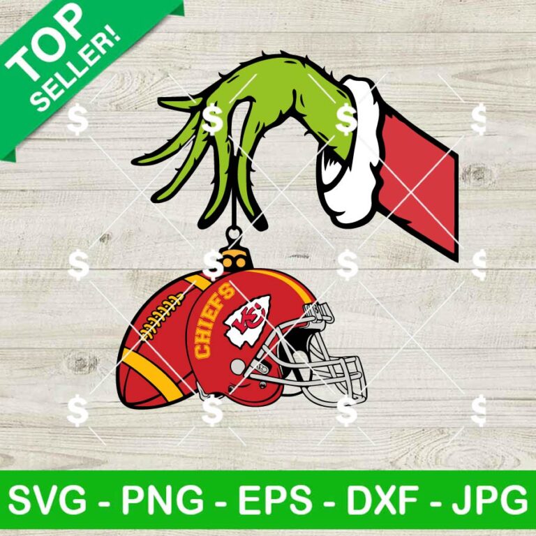 Grinch Hand Kansas City Chiefs Football SVG, Grinch Football NFL SVG ...