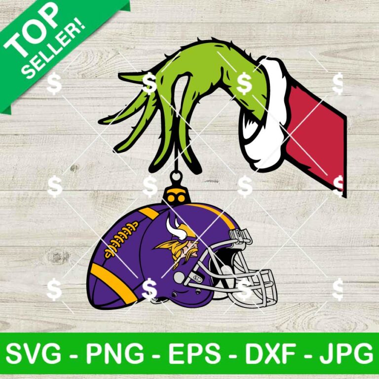 Grinch Hand Minnesota Vikings Football SVG, Grinch Football NFL SVG ...