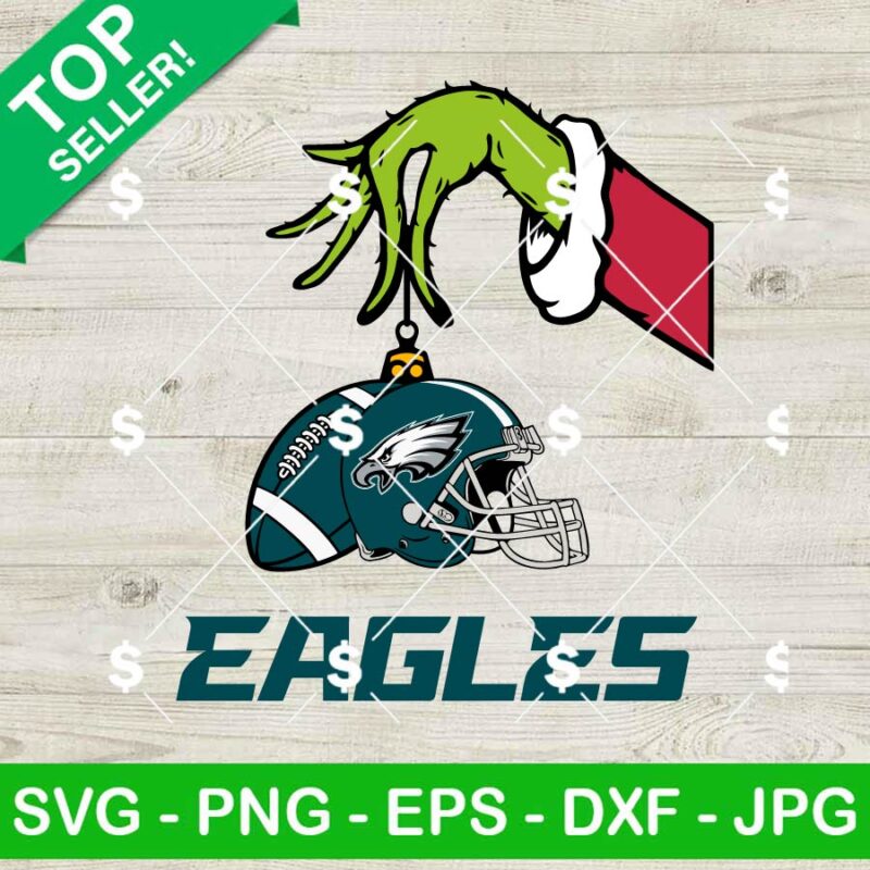Grinch Hand Philadelphia Eagles Football SVG, Grinch Football NFL SVG ...