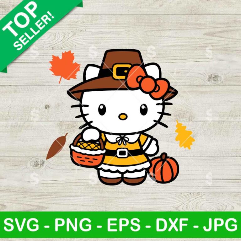 Hello Kitty Thanksgiving SVG, Hello Kitty Fall SVG, Cute Kitty ...