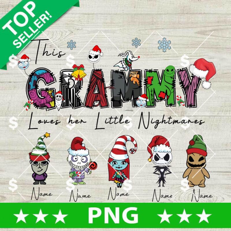 Nightmare Christmas Grammy Kid Name PNG, Nightmare Before Christmas PNG ...