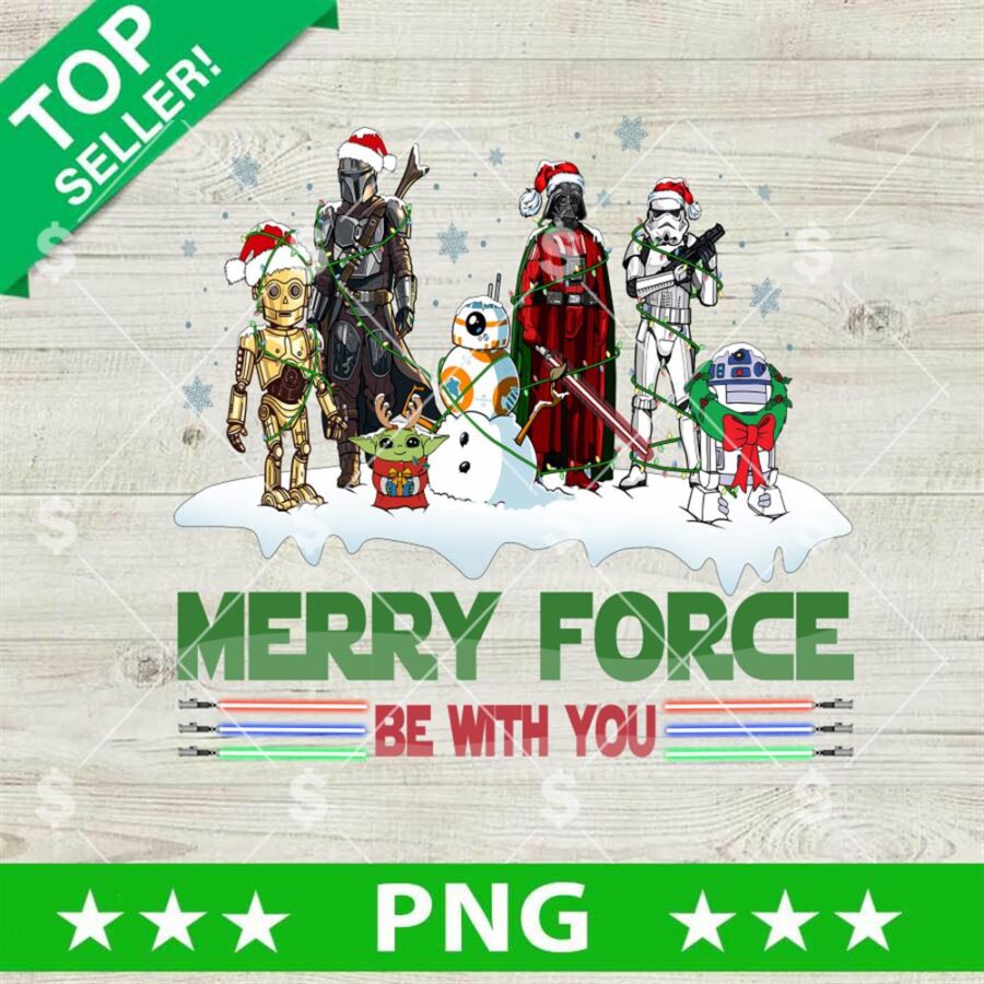 Star Wars Merry Force Be With You PNG, Christmas Galaxy War PNG, Star ...