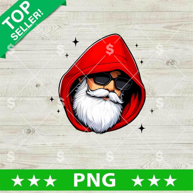 Thug Life Christmas Funny Cool Santa Claus PNG, Santa Face PNG, Funny ...