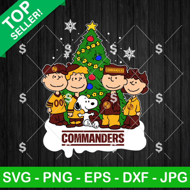 Snoopy Football NFL Christmas Tree SVG, Snoopy Washington Commanders ...