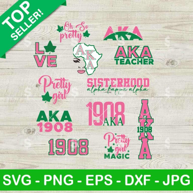 AkA 1908 Pretty Girl Bundle SVG, 1908 Alpha Kappa Alpha SVG, Alpha ...