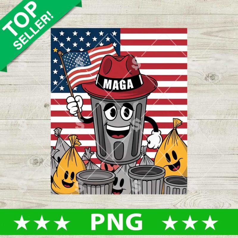 Trash Maga PNG, Trump Garbage Trash PNG, Donald Trump Maga Sublimation PNG