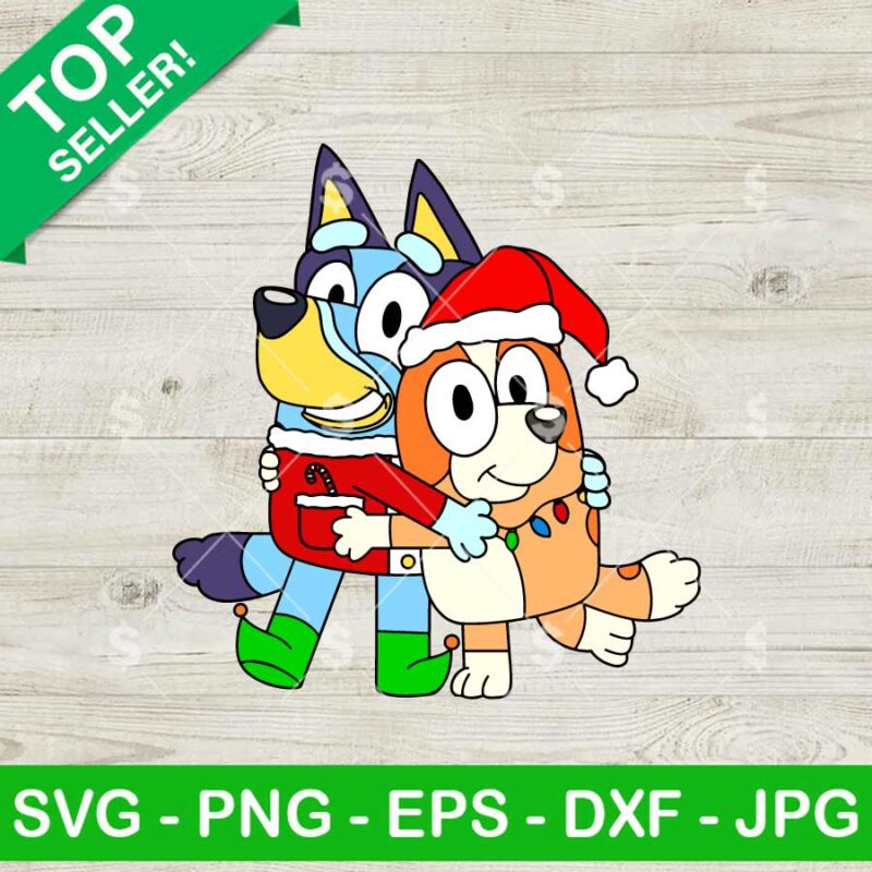 Bluey Christmas SVG, Merry Blueymas SVG, Bluey And Bingo Christmas SVG