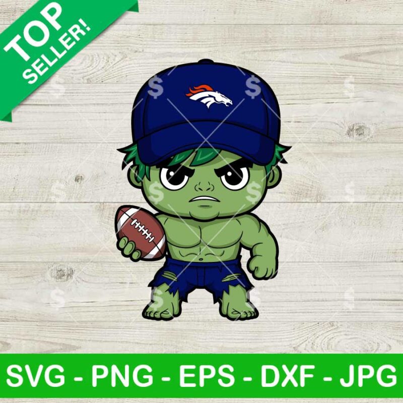 Chibi Hulk Denver Broncos Football SVG, Hulk NFL Football Team SVG