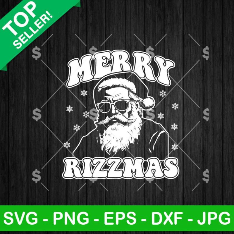 Merry Rizzmas Sigmas Santa SVG, Funny Merry Rizz Mas SVG, Santa Rizzmas SVG