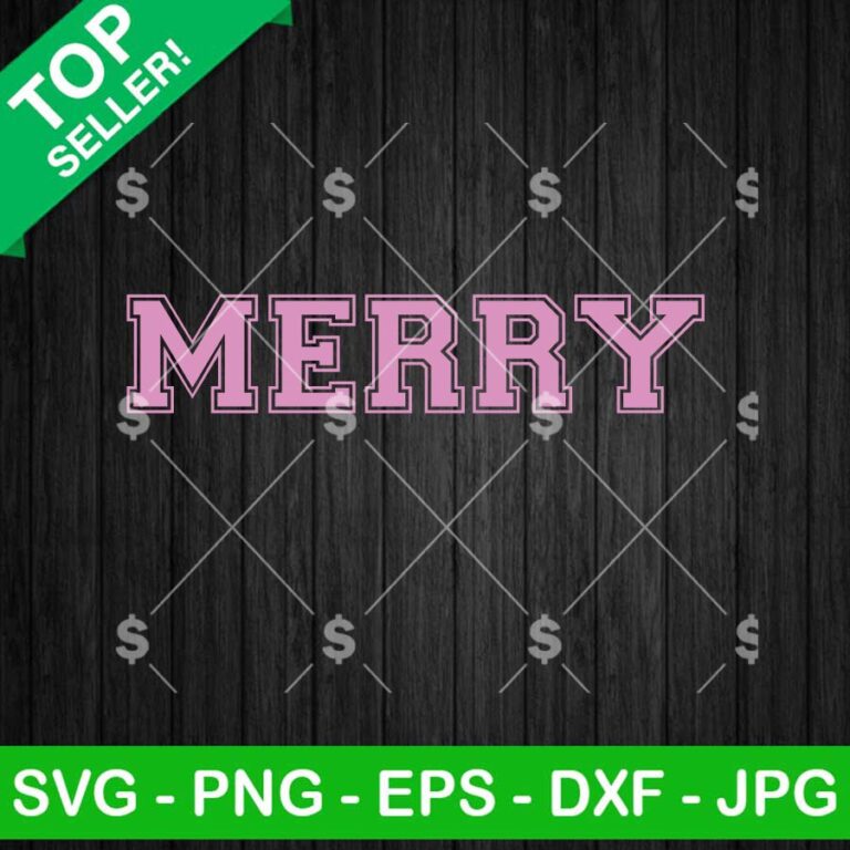 Merry SVG PNG, Merry Christmas SVG, Merry Happy SVG