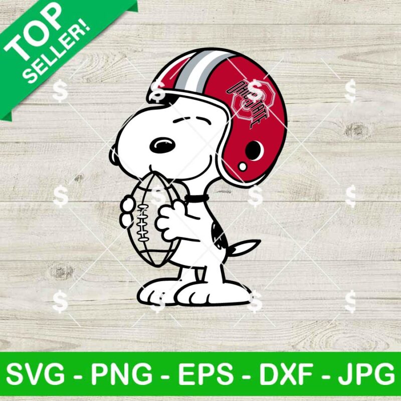 Snoopy Ohio State Buckeyes Football SVG, Ohio State Buckeyes Football SVG