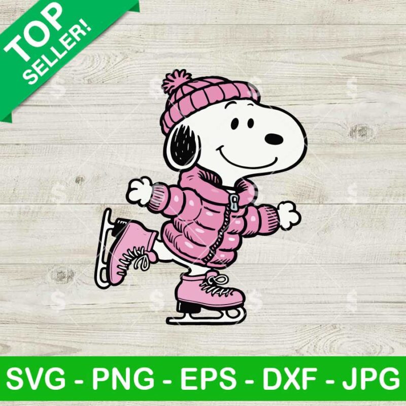Snoopy Pink Puffer Jacket SVG PNG, Pink Snoopy Sweater SVG, Snoopy Xmas SVG