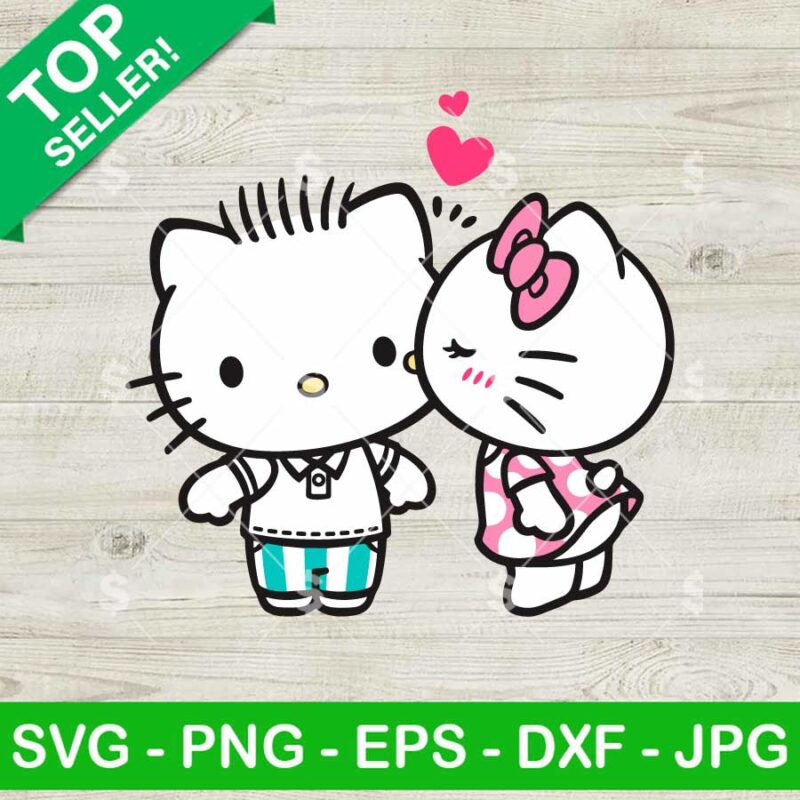 Hello Kitty And Dear Daniel Love SVG, Hello Kitty Kissing Dear Daniel ...