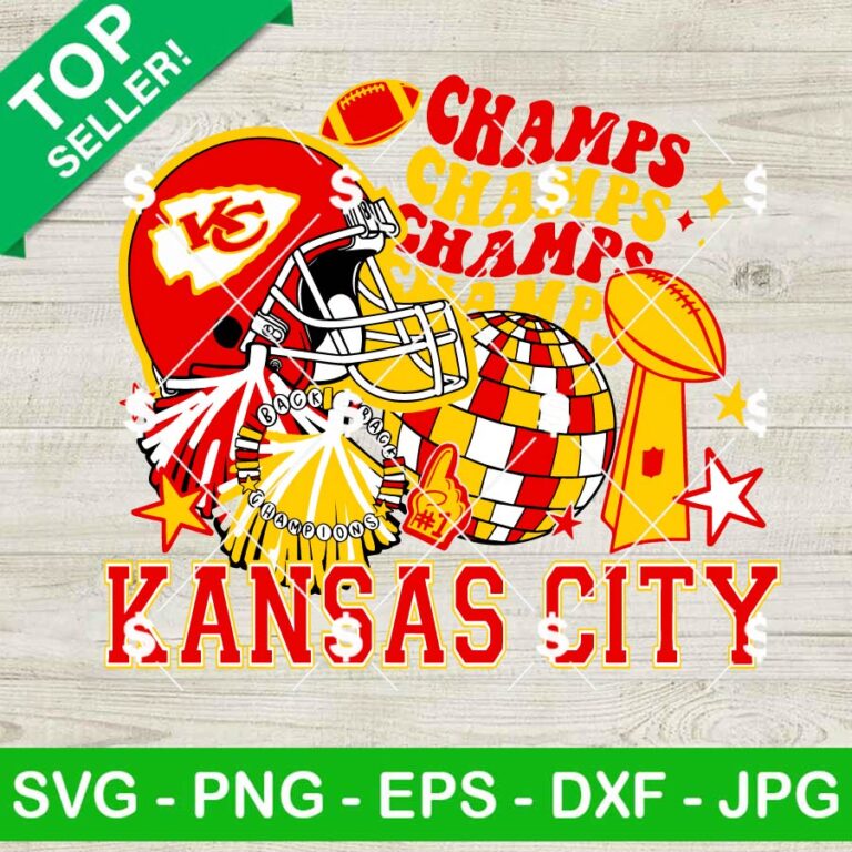 KC Chiefs Back To Back Champions SVG, Kansas City Chiefs Football SVG, Super Bowl Champs SVG