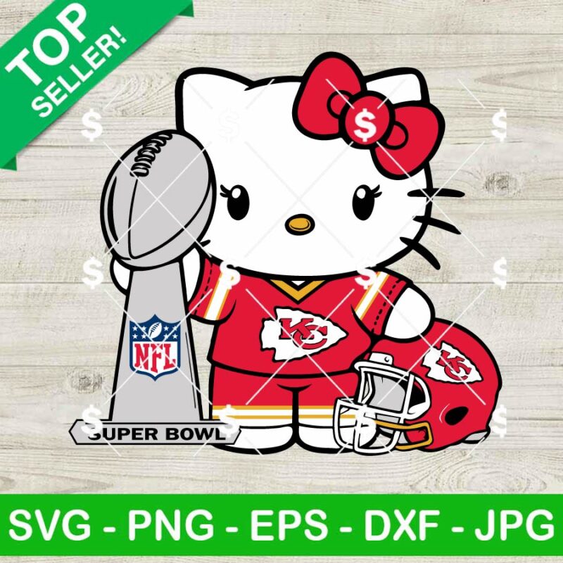 Hello Kitty KC Chiefs Super Bowl SVG, NFL Super Bowl SVG, Super Bowl ...