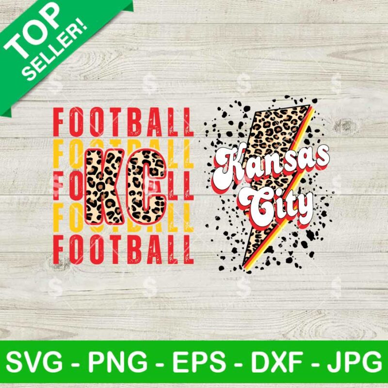 Leopard Kansas City Chiefs Football SVG, Chiefs Retro Leopard SVG, KC ...