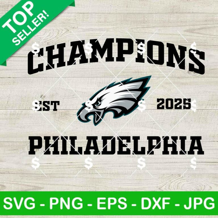 Philadelphia Eagles Champions 2025 SVG, Super Bowl LIX Champions SVG ...