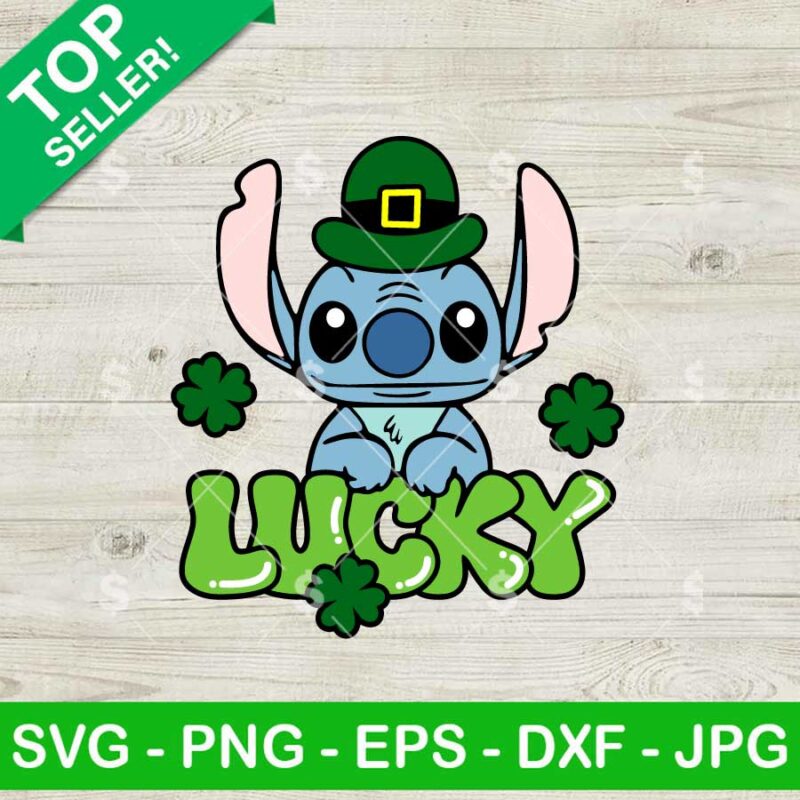 St Patricks Lucky Stitch SVG, Lucky Stitch SVG, Lucly Irish Disney ...