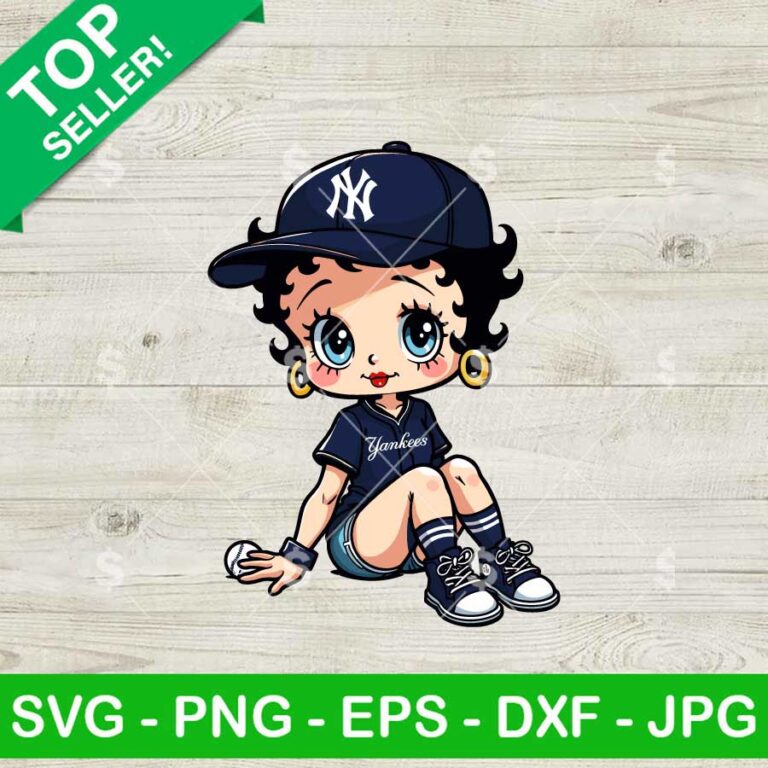 Betty Boop New York Yankees Baseball Team SVG, Betty Boop Baseball Girl ...