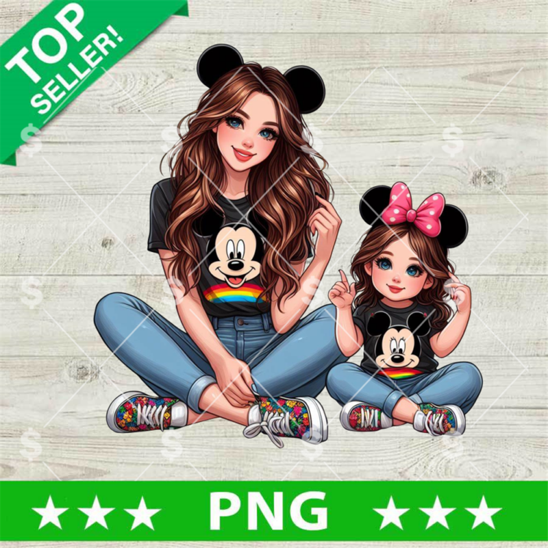 Disney Mom and Daughter PNG, Mom And Daughter Mouse Ears PNG, Disney ...
