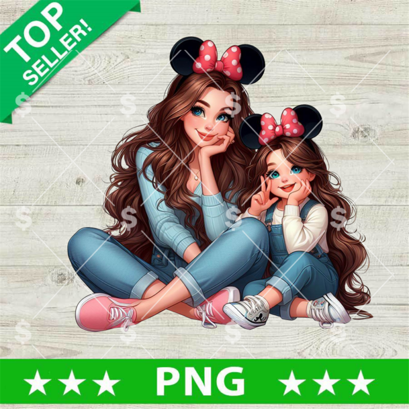 Minnie Disney Mom and Daughter PNG, Disney Mom PNG, Mom and Daughter ...