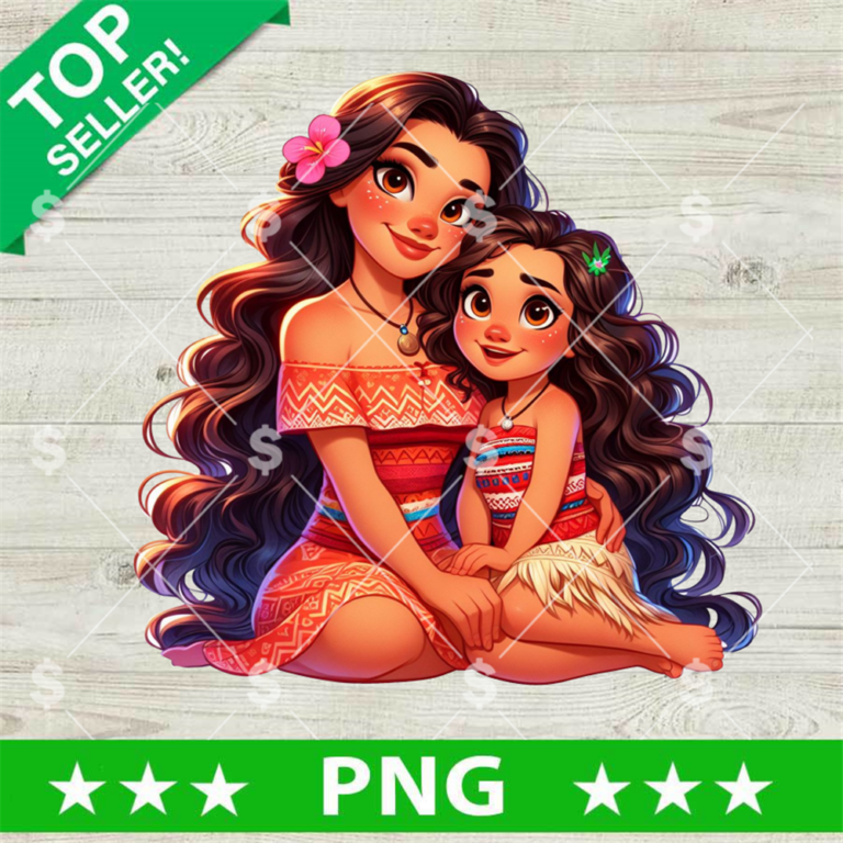 Moana Mom and Daughter PNG, Disney Mama And Daughter PNG, Moana ...