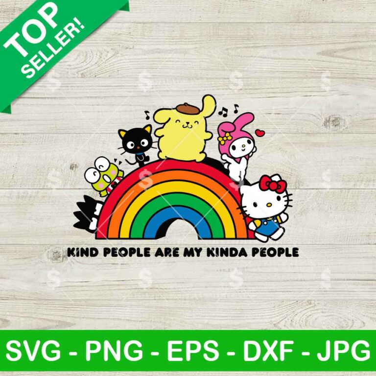 Pride Rainbow Hello Kitty And Friends SVG, Sanrio Pride Rainbow SVG ...