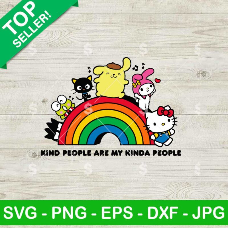 Pride Rainbow Hello Kitty And Friends SVG, Sanrio Pride Rainbow SVG ...