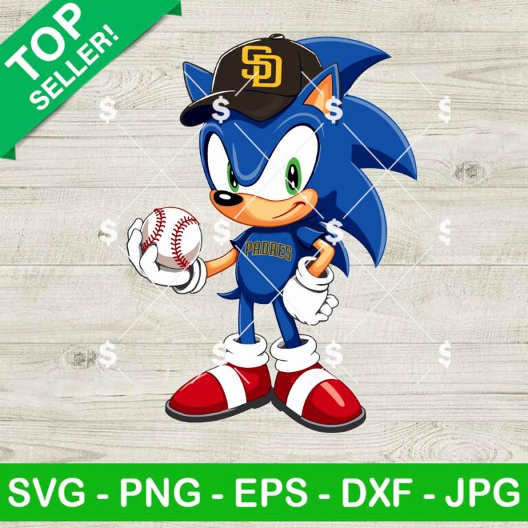 San Diego Padres Sonic Baseball SVG, Sonic MLB Baseball SVG, San Diego ...