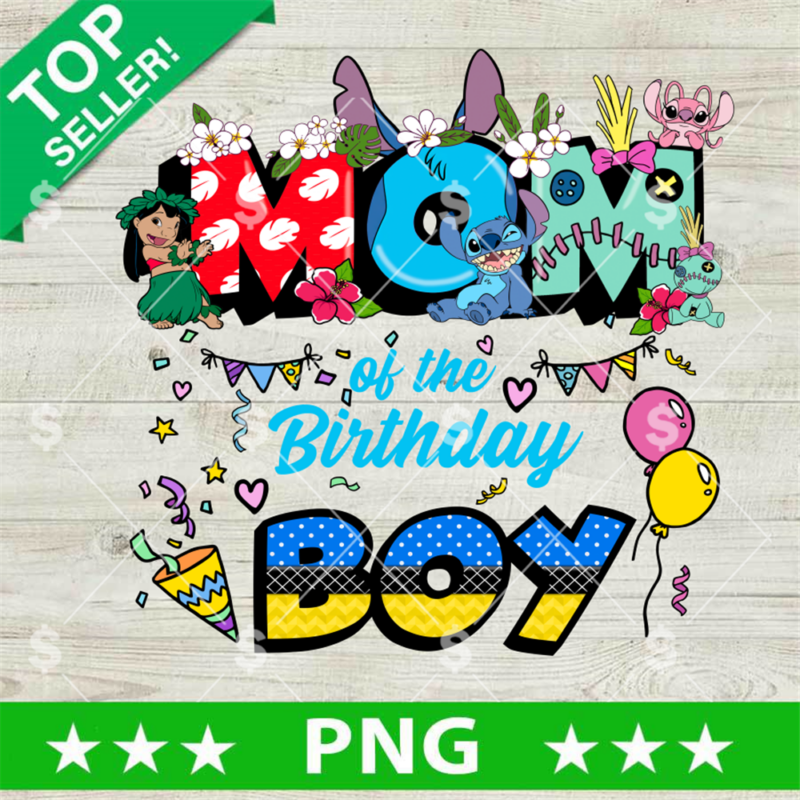Stitch Mama Birthday Girl PNG, Stitch Birthday Party PNG, Disney Stitch ...