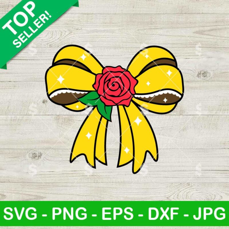 Beauty And The Beast Princess Coquette Bow SVG, Disney Princess SVG ...
