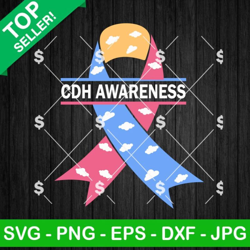 CDH Ribbon Awareness SVG, CDH Awareness SVG, CDH Mom SVG PNG