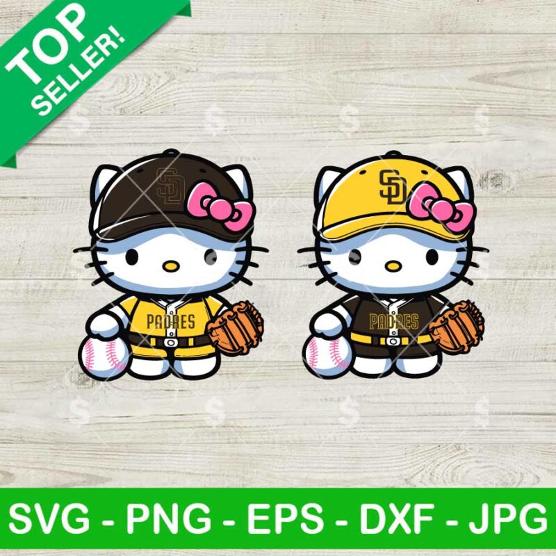 San Diego Padres Hello Kitty SVG Bundle, Cute Sanrio Kitty SVG, Cute ...