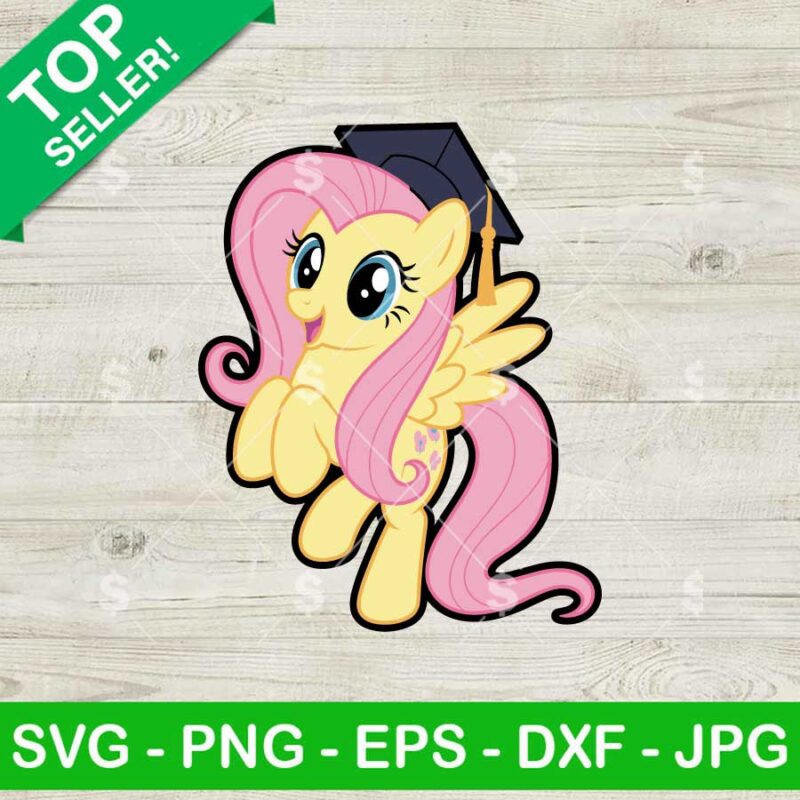 Little pony Fluttershy Graduate Svg, My Little Pony Graduation Cap Svg ...