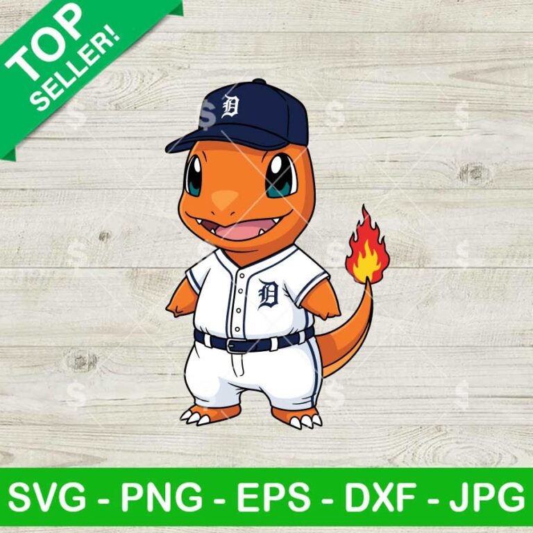 Charmander Detroit Tigers MLB Svg, Charmander Detroit Tigers Uniform ...