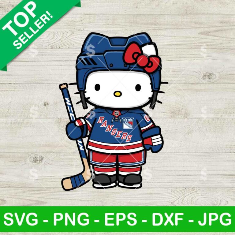 Hello Kitty New York Rangers Hockey Svg, Hello Kitty Hockey Svg, New ...