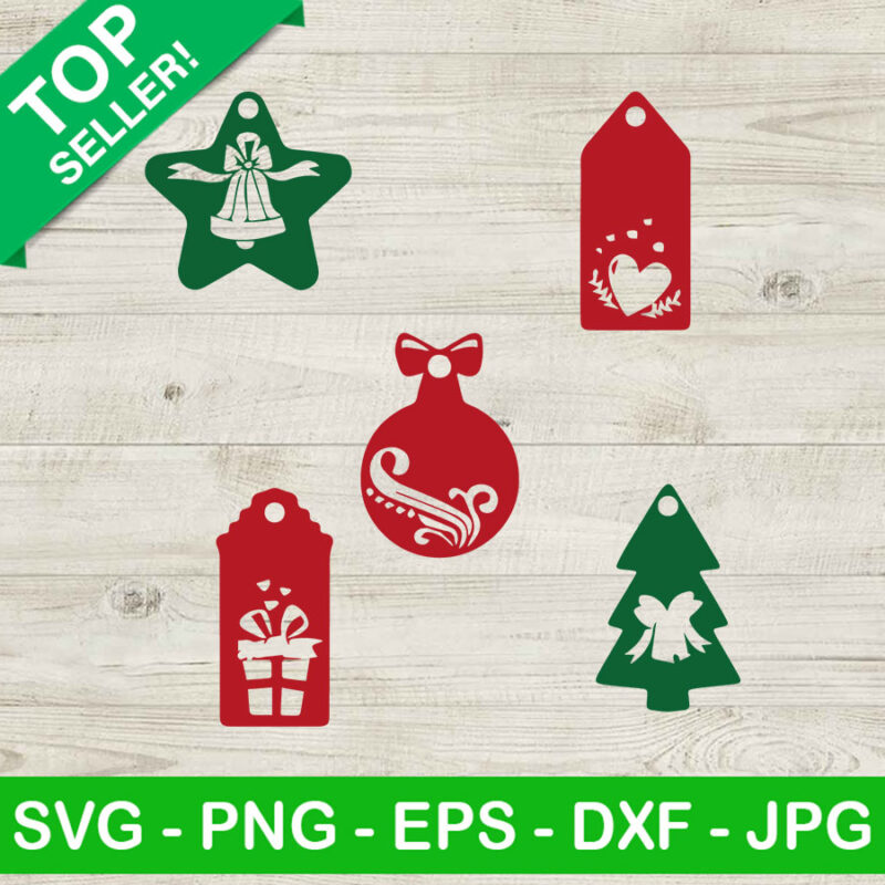 Christmas Gift Tags SVG, Christmas Ornaments Gift Tags SVG, Gift Tags SVG