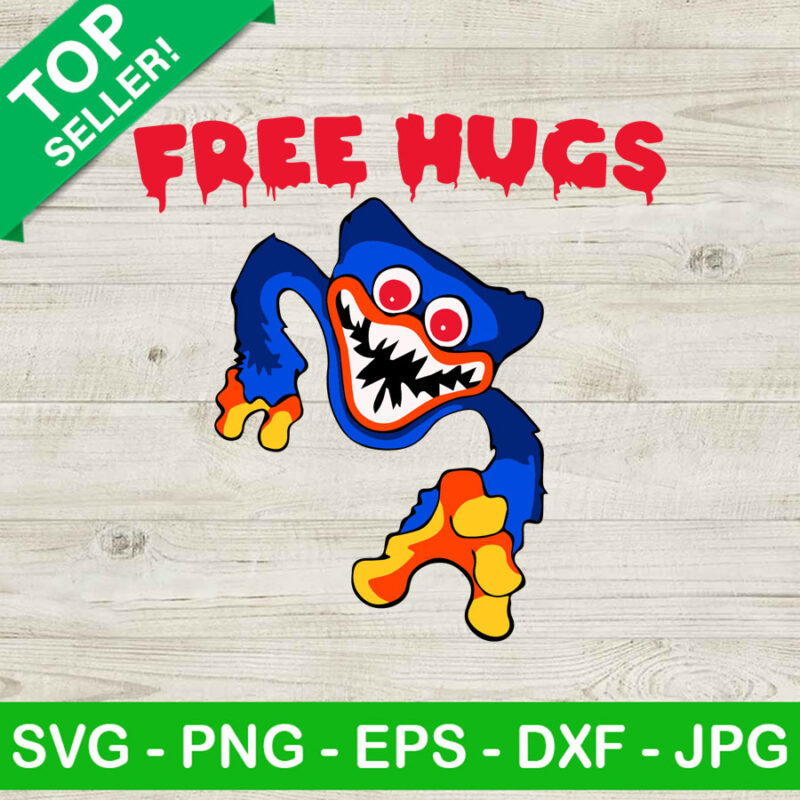Huggy wuggy free hug SVG, Huggy wuggy SVG, Monster SVG