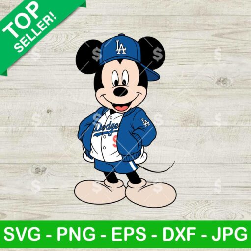 Mickey Mouse La Dodgers SVG, Disney Mouse MLB SVG, Mickey Sport Style SVG