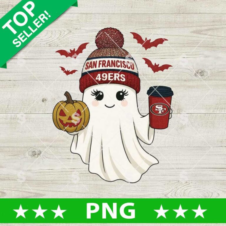 Cute Ghost San Francisco 49ers NFL PNG, San Francisco 49ers Halloween ...