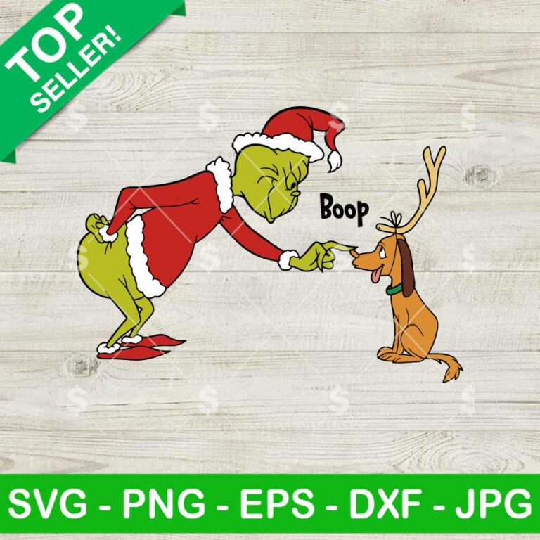 Grinch Boop Max The Dog SVG, Funny Grinch Poop Dog SVG, Max The Grinch ...