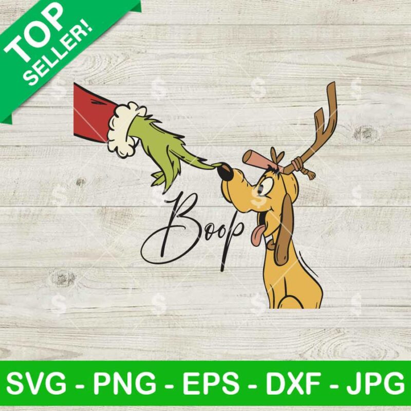 Grinch and Max The Dog Svg, Funny Grinch Boop Dog SVG, Grinch Santa SVG