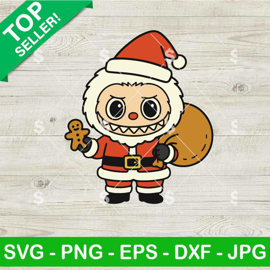 Labubu Santa Claus Christmas SVG, Labubu Gingerbread Man SVG, Christmas ...
