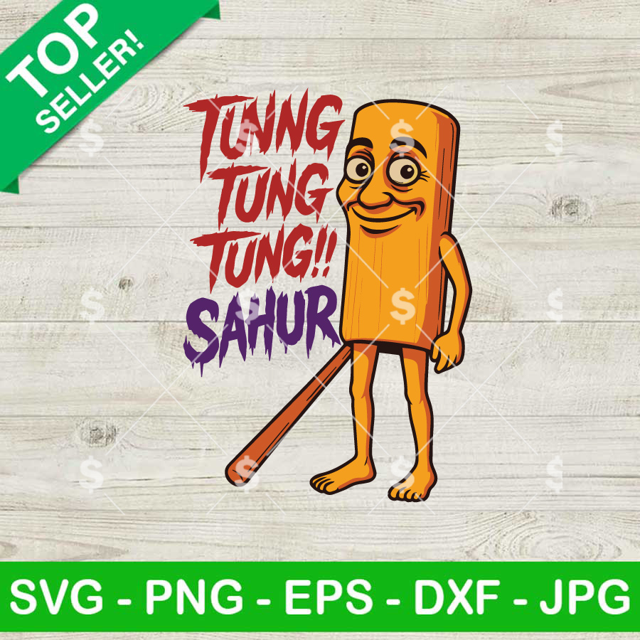 Tung Tung Tung Sahur SVG, Tung Tung Tung Sahur Christmas SVG, Brainrot ...